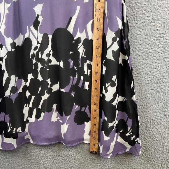 mac & jac | Dresses | New Mac And Jac Abstract Purple And Black Floral ...